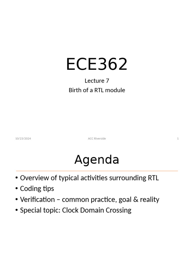 RTL Module Development and Verification | PDF | Computer Engineering ...