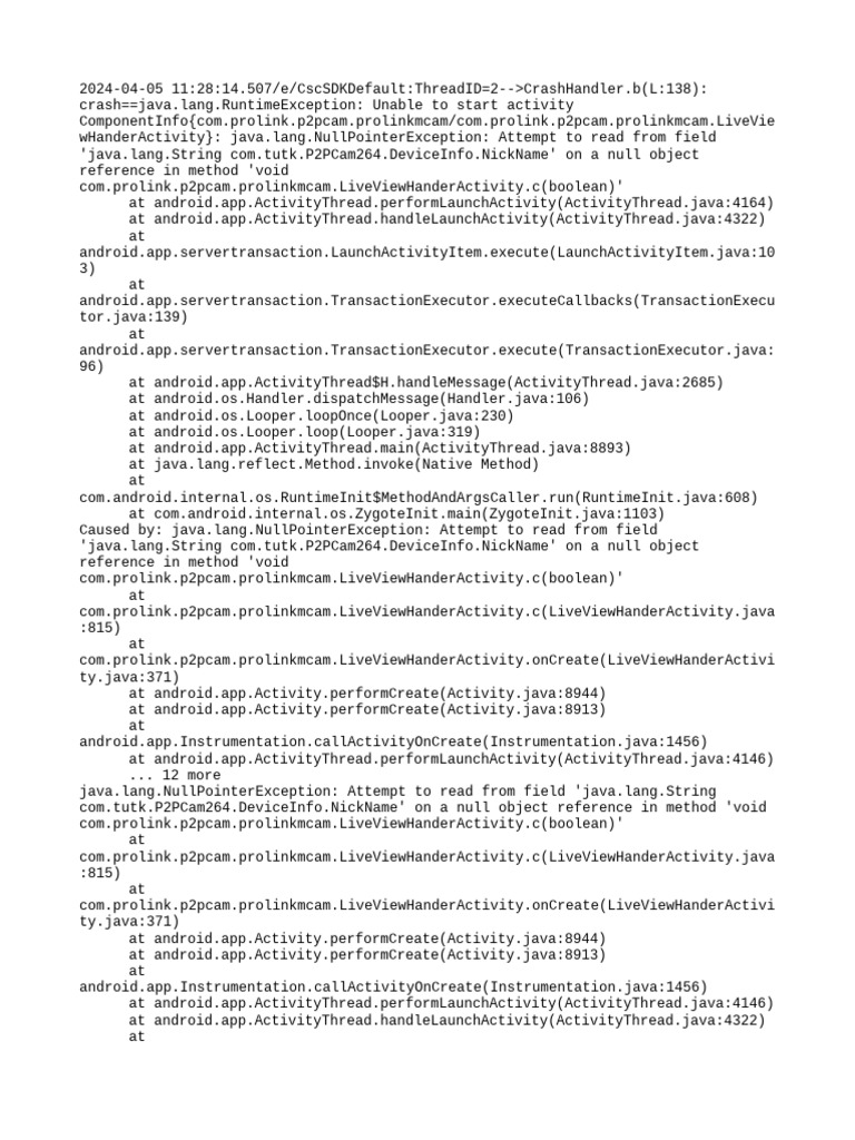 0_log | PDF | Java (Programming Language) | Android (Operating System)