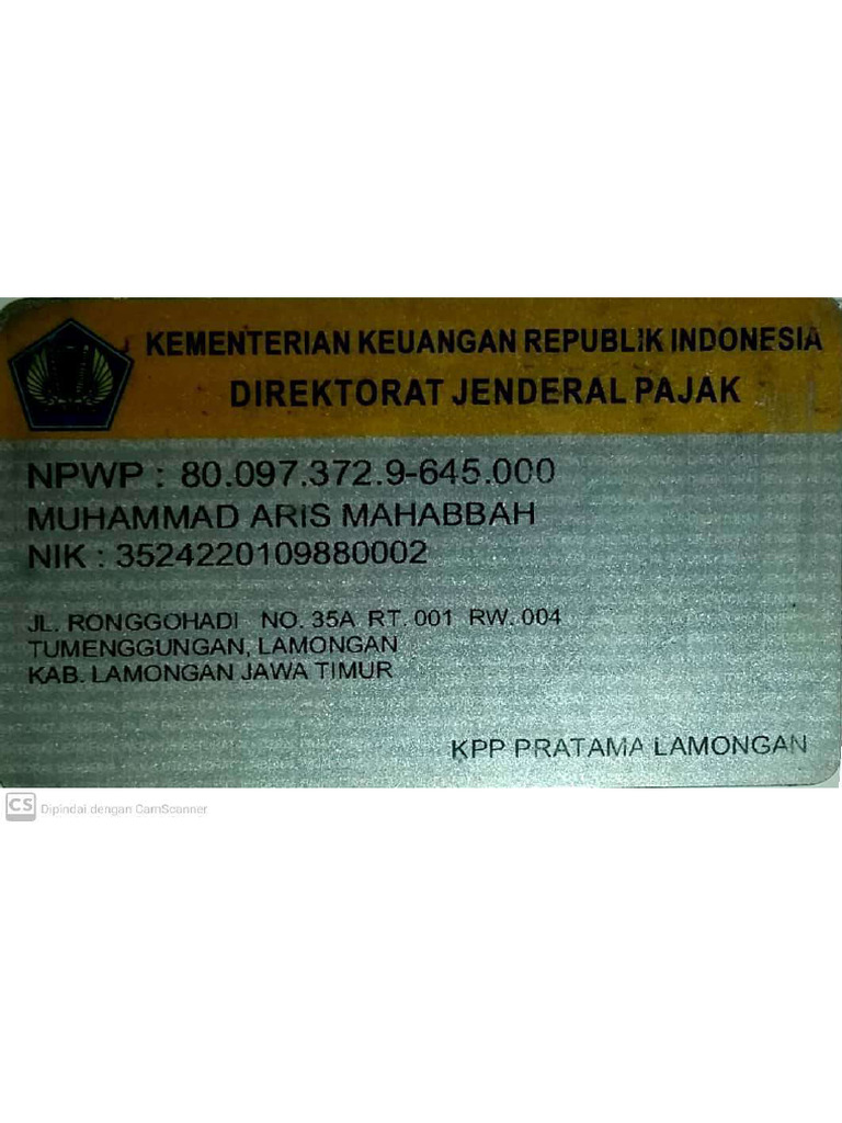 NPWP | PDF