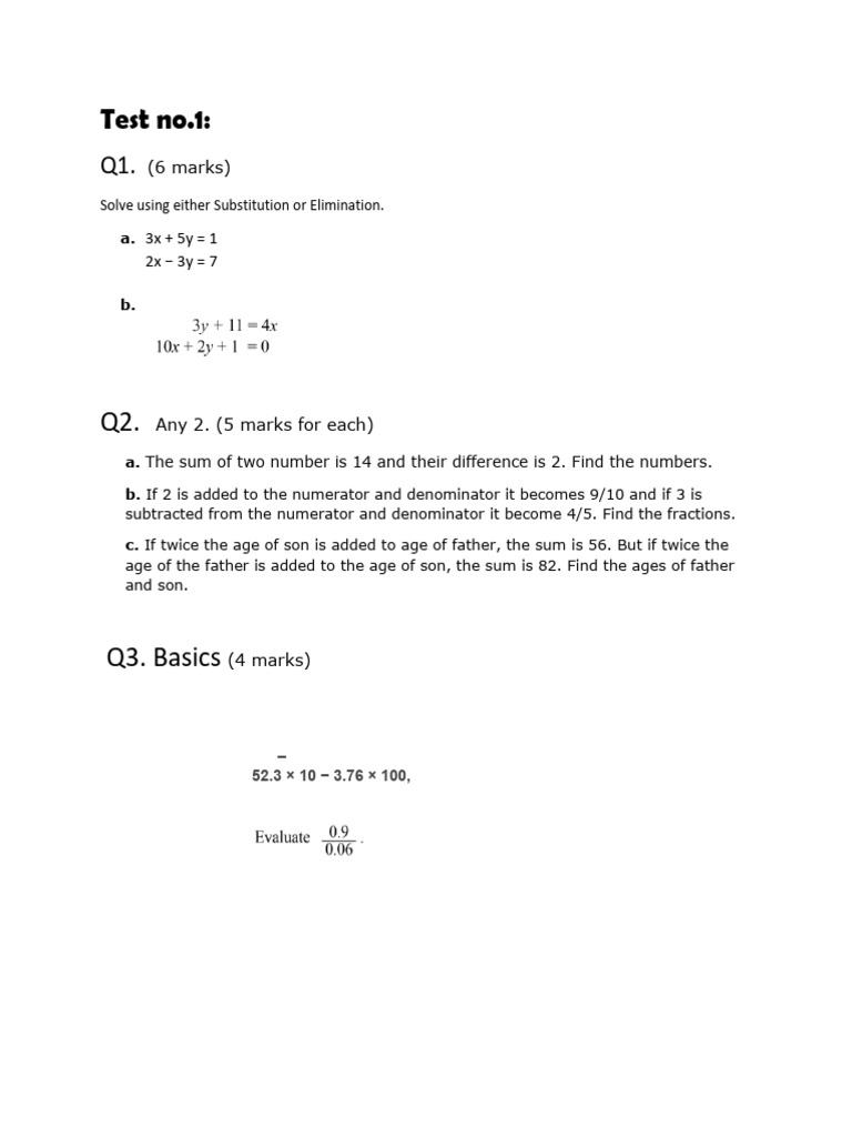 Simultaneous Equation | PDF | Teaching Methods & Materials