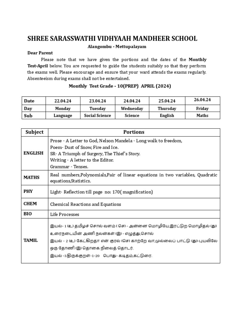 Kind Attention Grade 10 Prep1713967077010 | PDF