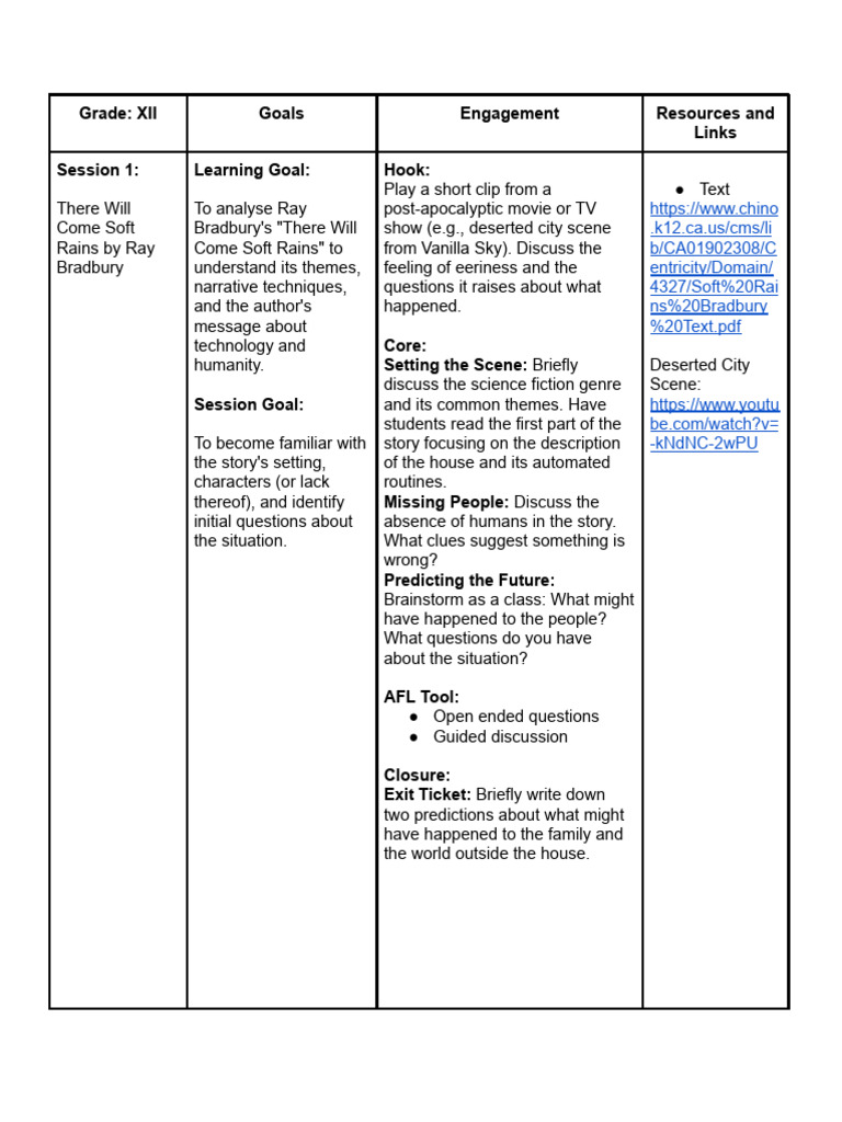 ENG - LP - There Will Come Soft Rains | PDF | Cognition | Human Communication