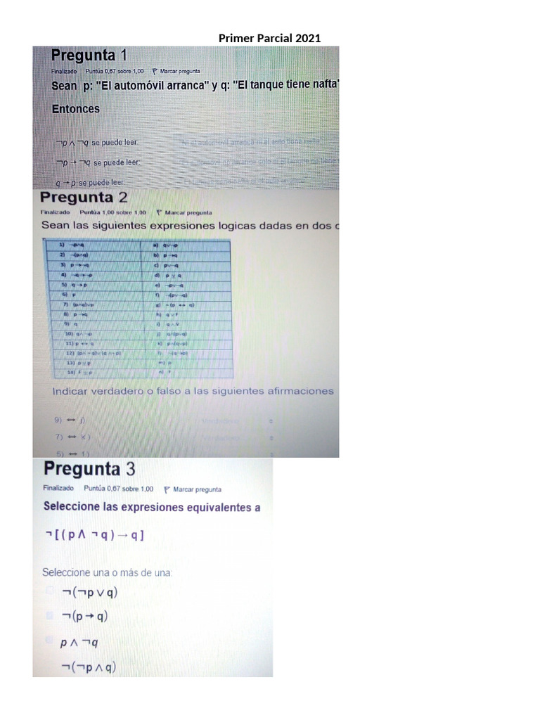 Primer Parcial 2021 | PDF