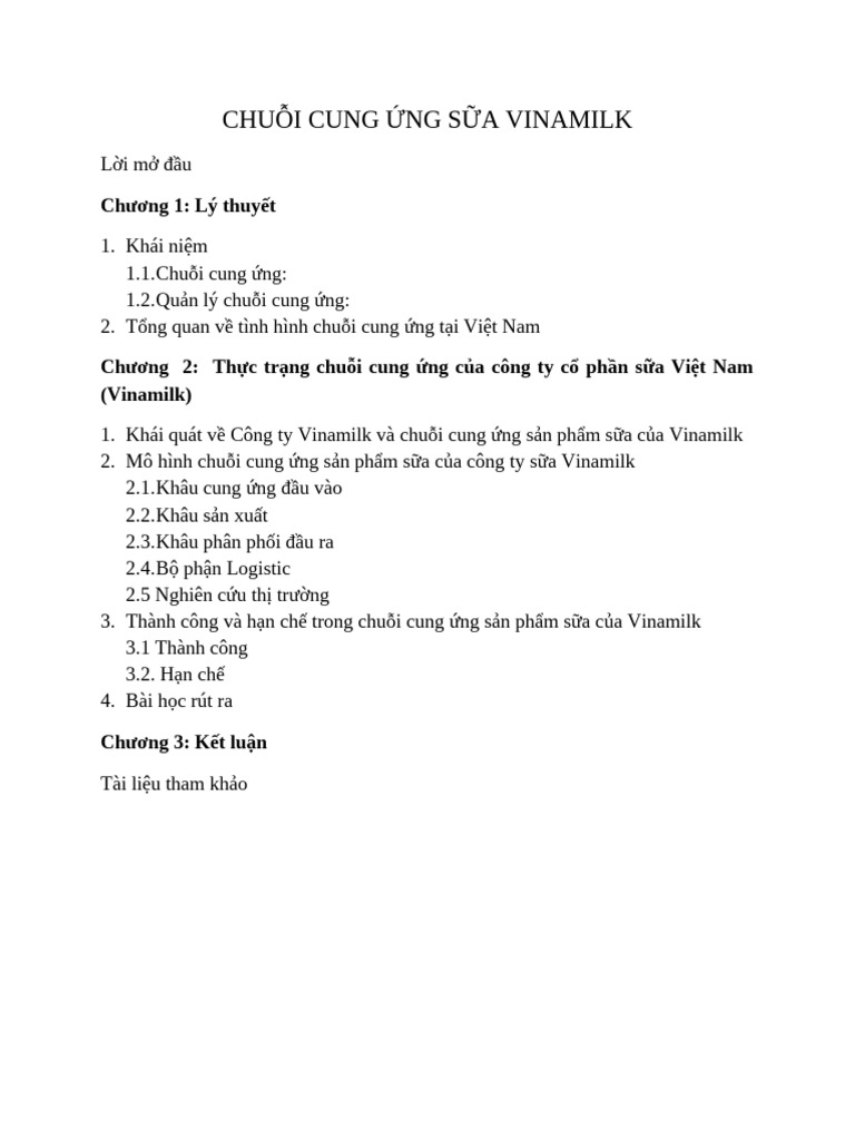 Chu I Cung NG S A Vinamilk | PDF