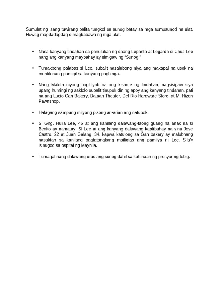 Pagsasanay Filipino 2 | PDF