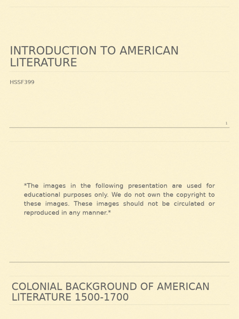 American Lit Lecture Intro | PDF | Ancestral Puebloans | Slavery