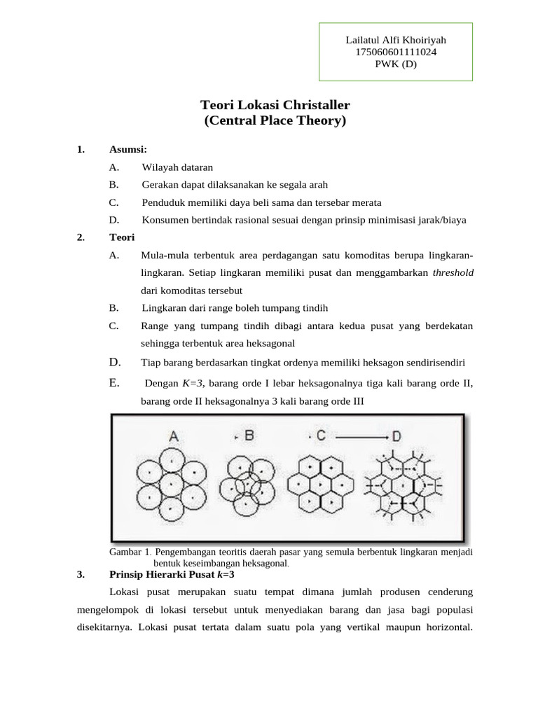 Teori Lokasi Christaller | PDF