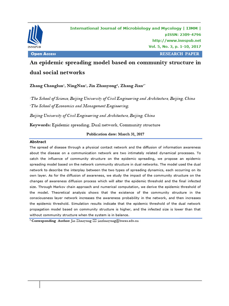 An Epidemic Spreading Model Based On Community Structure in Dual Social ...