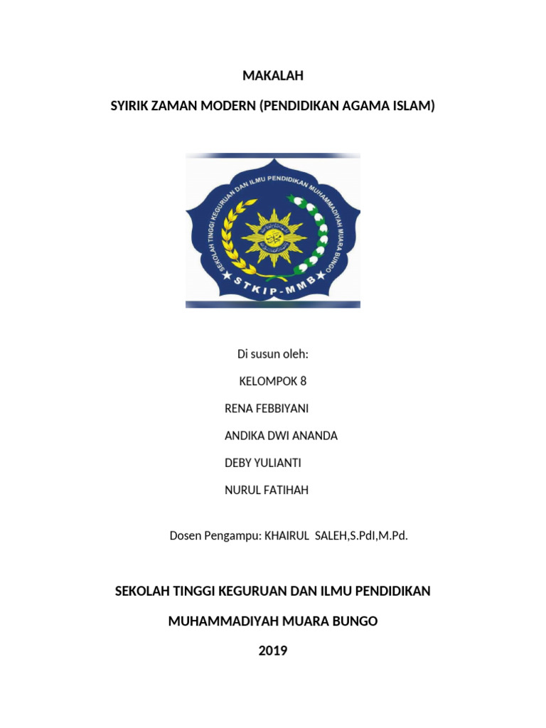 Syirik Modern: Definisi dan Penanggulangan | PDF | Filsafat | Agama ...