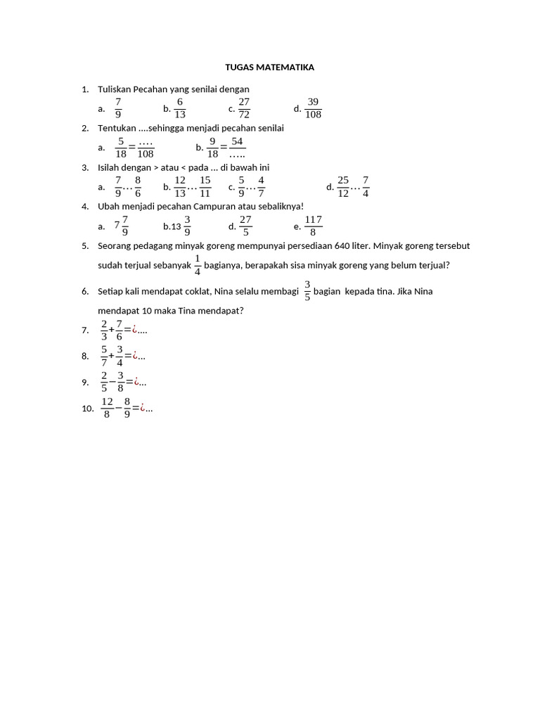TUGAS MATEMATIKA Rasional | PDF