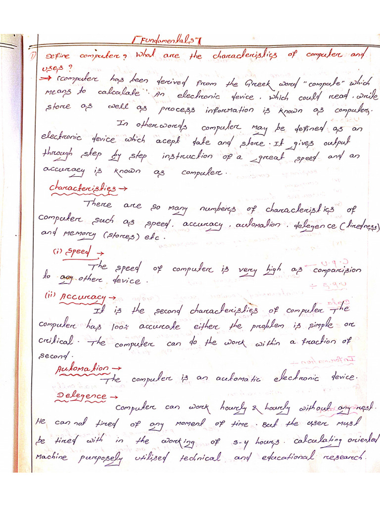 Fundamentals of The Computer | PDF