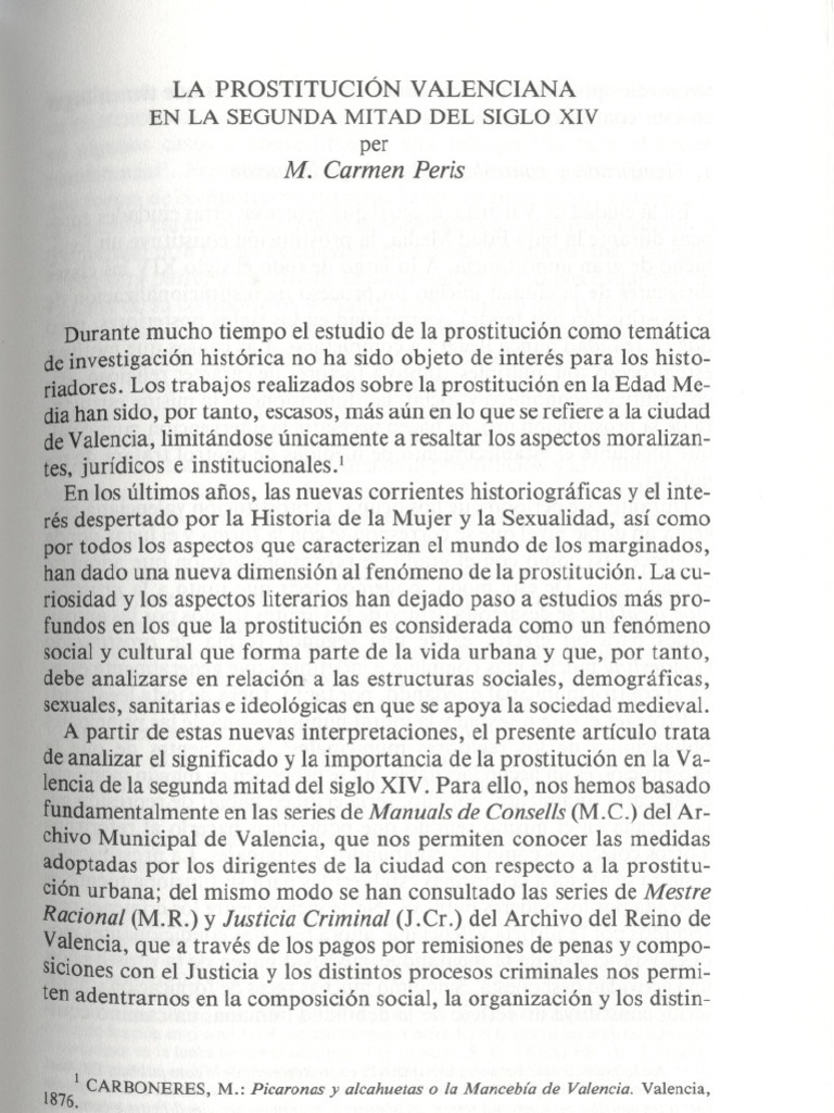 Burdeles Valencia SXV | PDF | Prostitución | Baja Edad Media