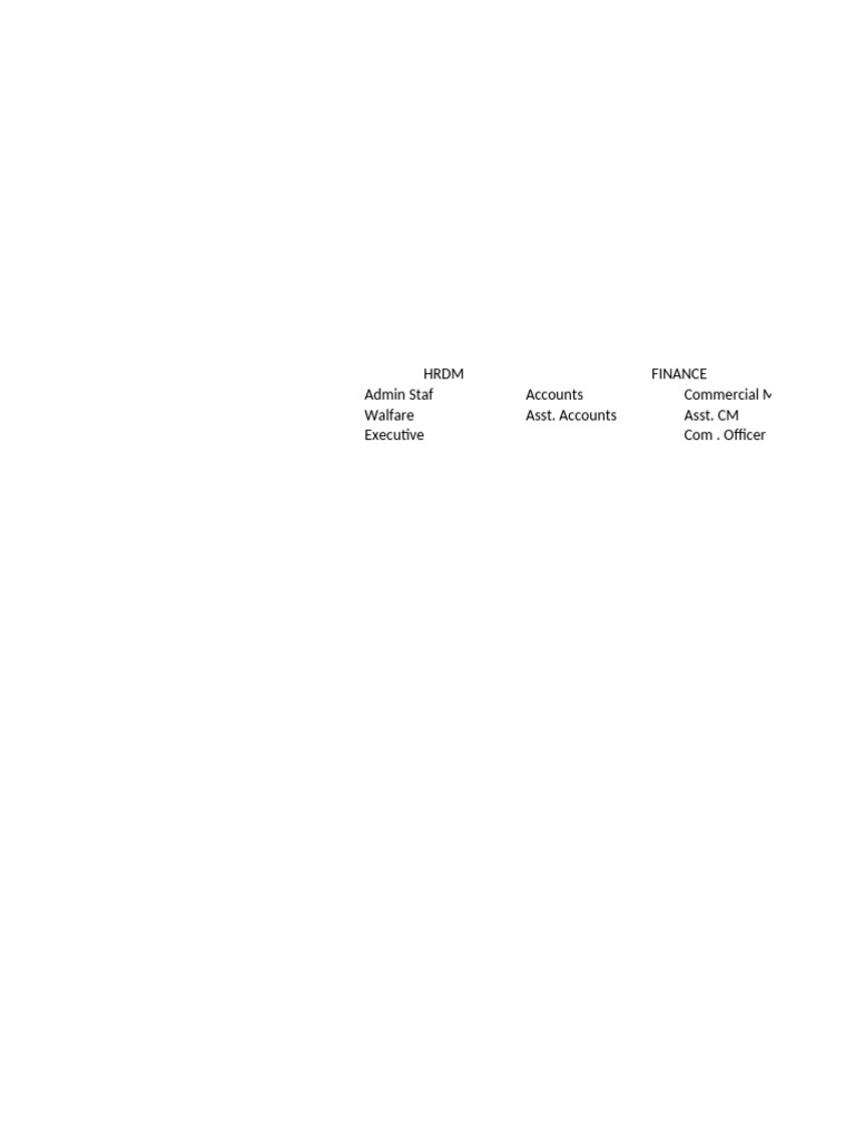 HRDM Organizational Structure Overview | PDF | Business | Computers
