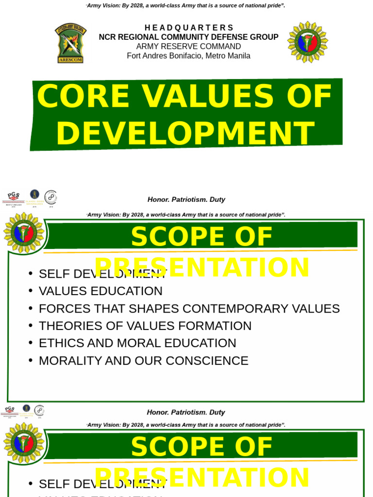 Core Values of Development | PDF | Morality | Cognition