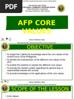 Afp Core Values | PDF | Value (Ethics) | Courage