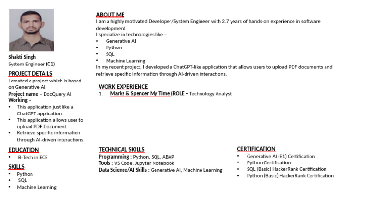 Gaurang One Slide Profile | PDF | Art | Technology & Engineering