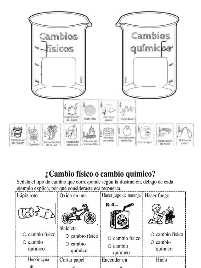 Cambios Físicos y Químicos de La Materia | PDF