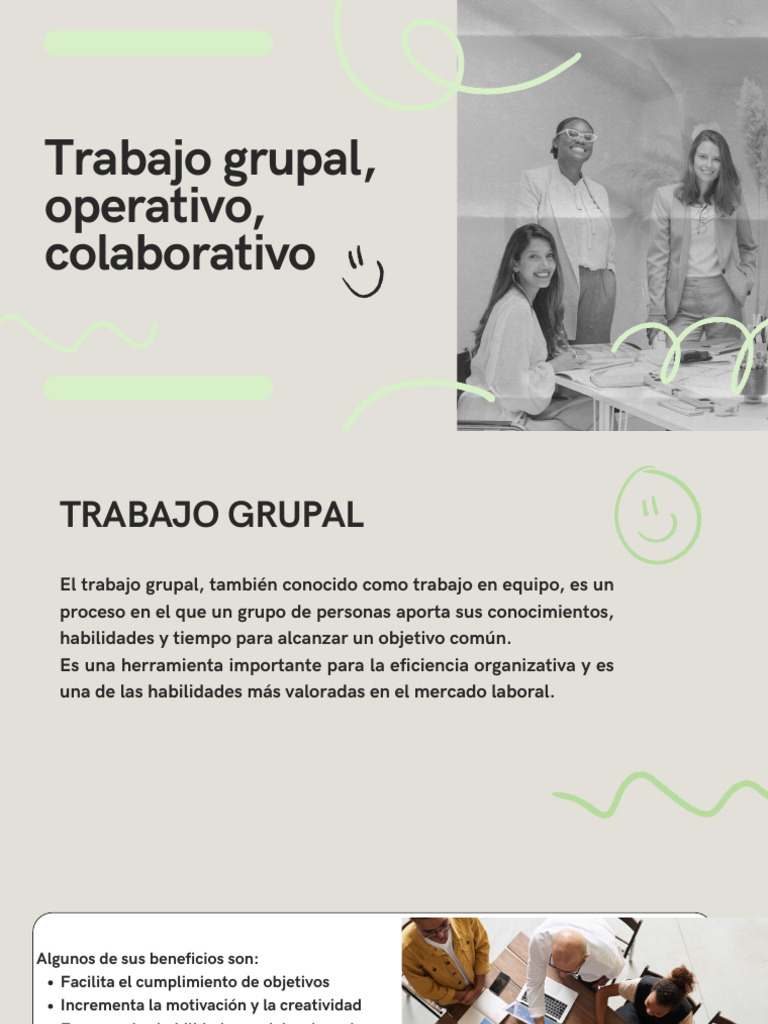 Trabajo Grupal, Oerativo, Colaborativo | PDF | Motivación | Motivacional