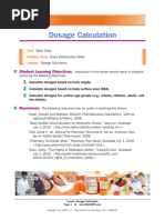 Dosage Calculation Cheat Sheet | PDF