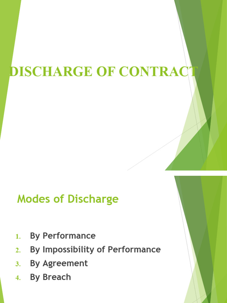 DISCHARGE BY BREACH.ppt | PDF | Damages | Breach Of Contract