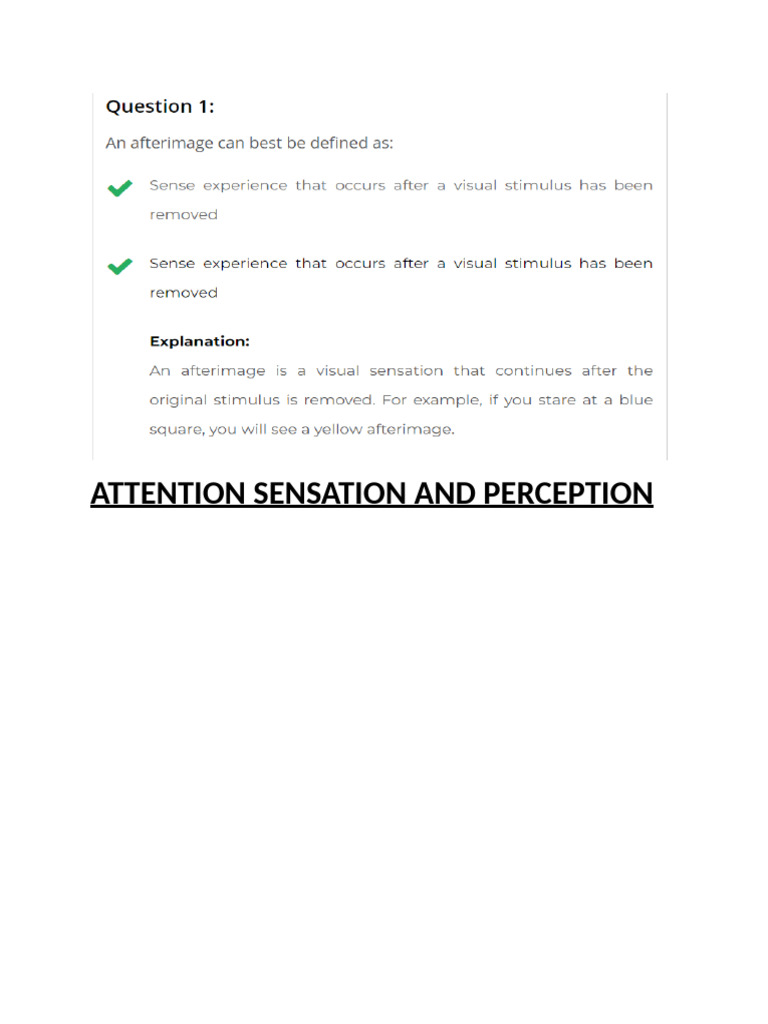 attention, sensation, perception | PDF