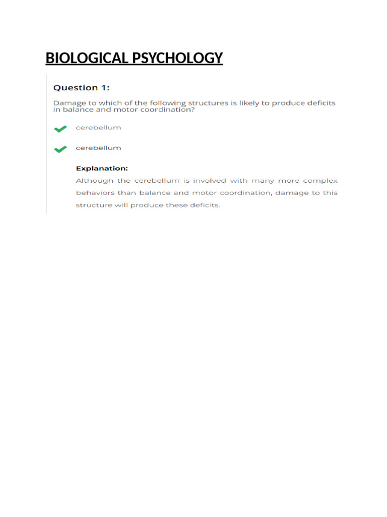 biological psychology | PDF