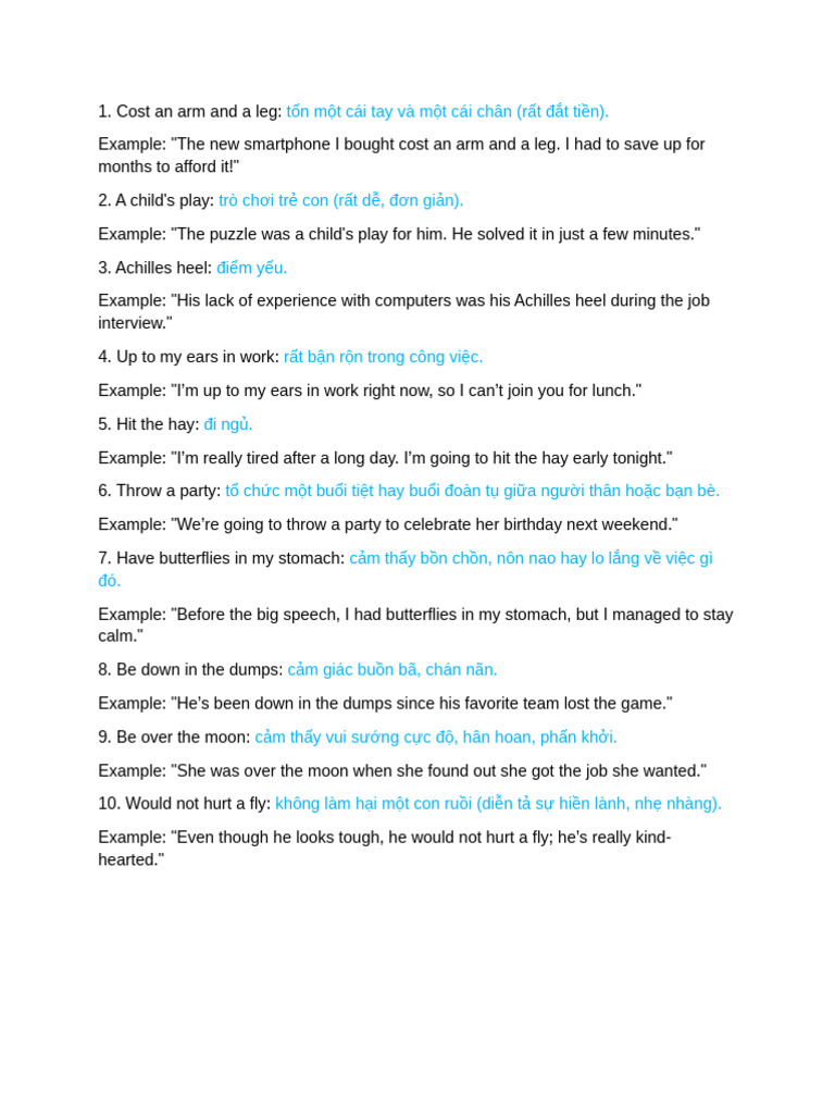 Common Idioms | PDF
