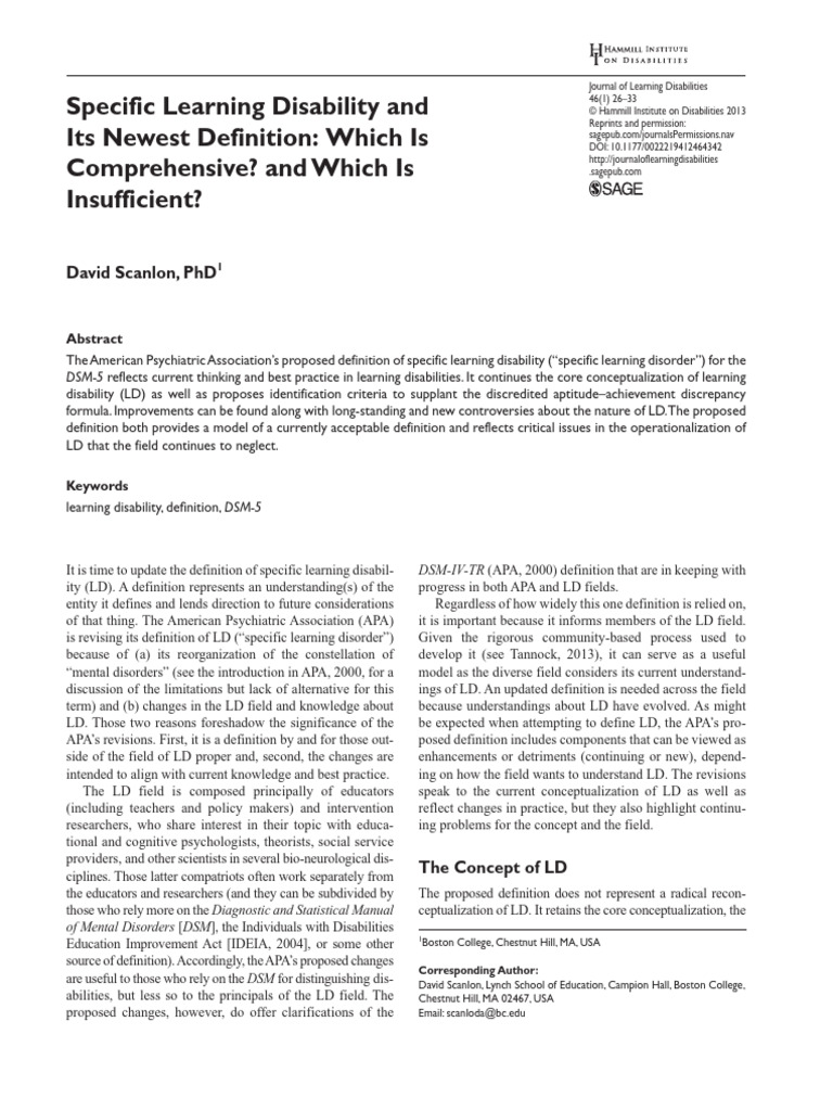 Scanlon 2012 | PDF | Diagnostic And Statistical Manual Of Mental ...