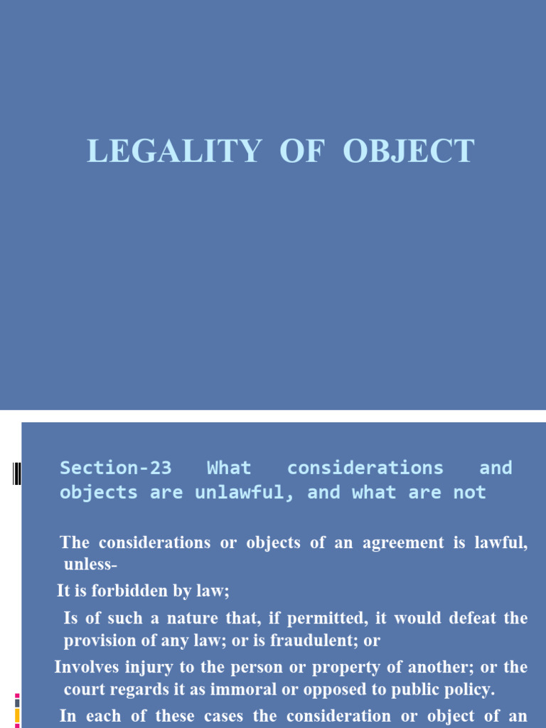 LEGALITY OF OBJECT.pptx | PDF | Prosecutor | Crimes