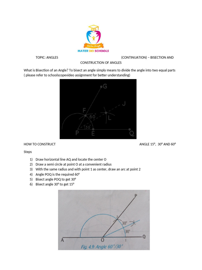 Angle Bisection Construction Guide Pdf