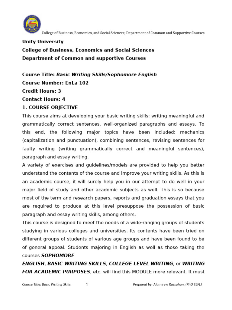 Basic Writing Skills | PDF | Comma | Question