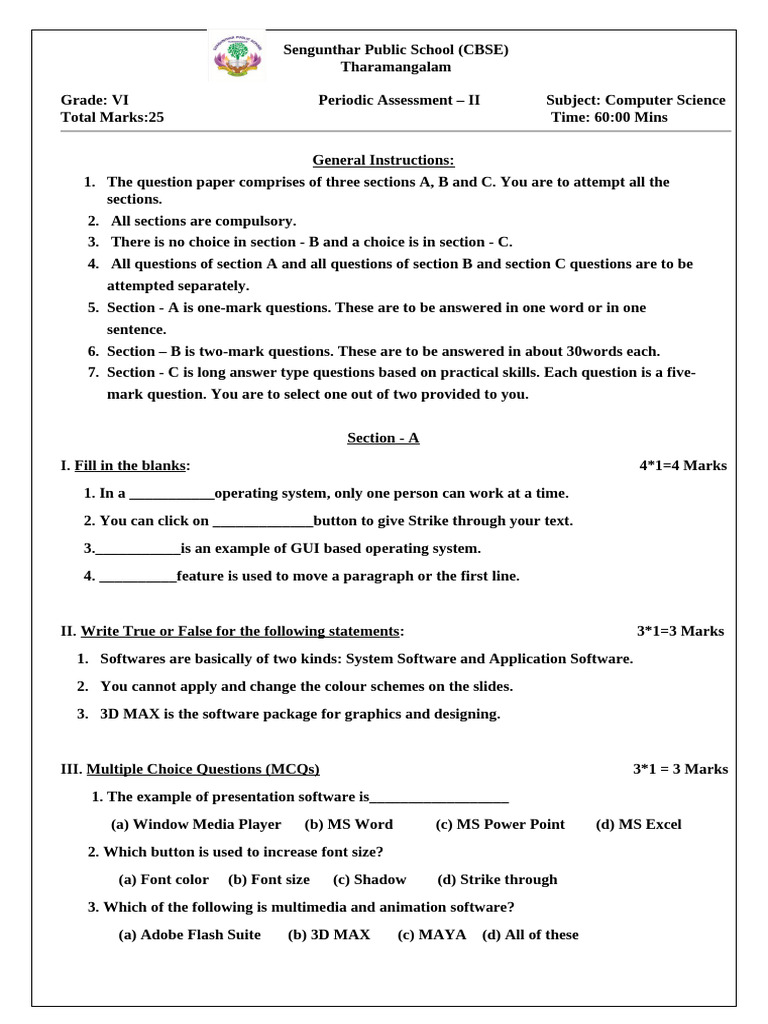 CS_Grade-6_Final | PDF | Software | Operating System