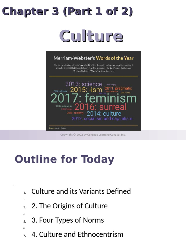 Chapter 3 - Culture (Part 1 of 2) HANDOUT | PDF | Copyright | Chastity