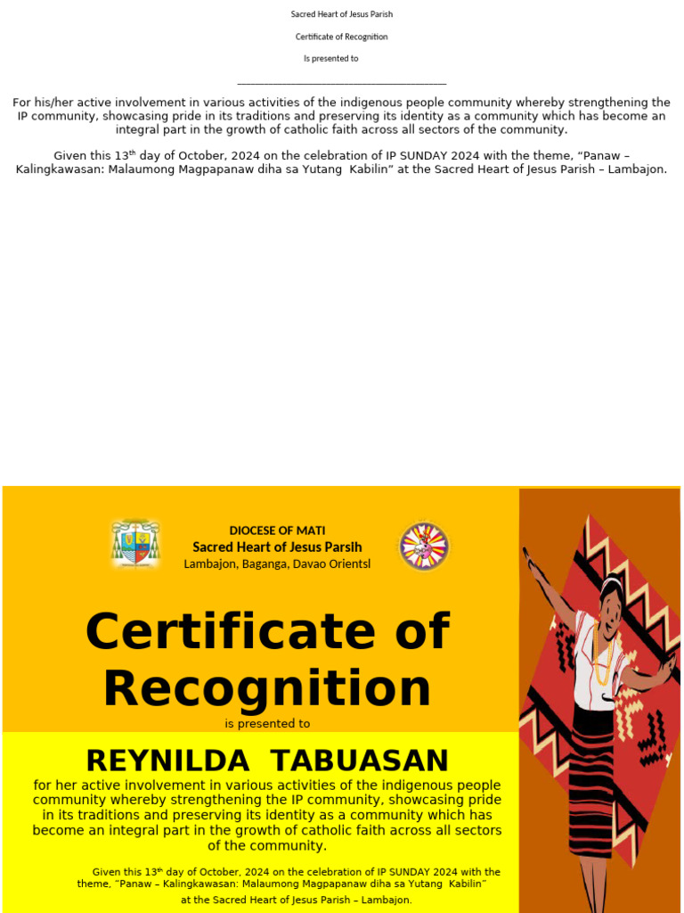 cERTIFICATE OF rECOGNITION RE IPA | PDF