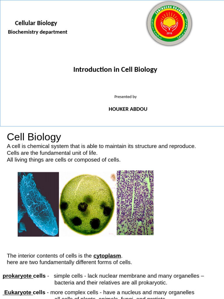 Introduction to Cell Biology Basics | PDF | Social Science