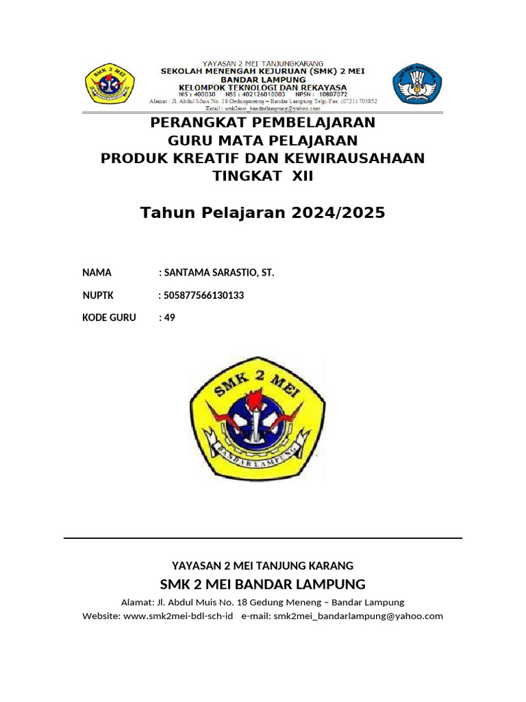 Cover RPP PPK | PDF