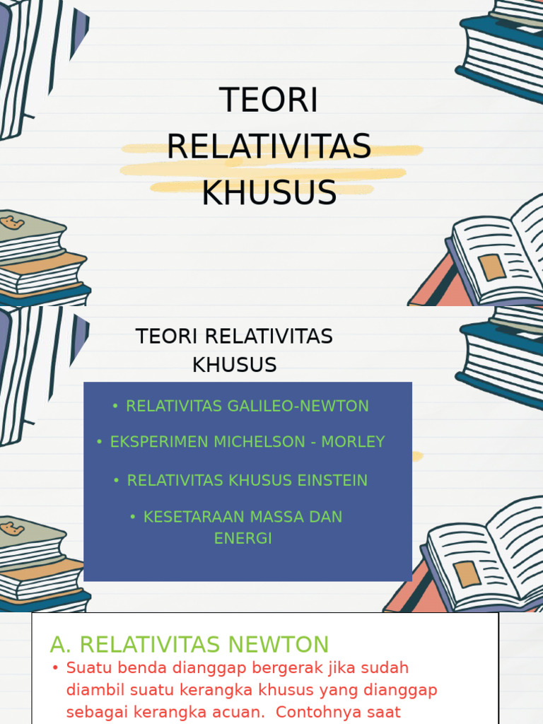 Teori Relativitas Khusus | PDF