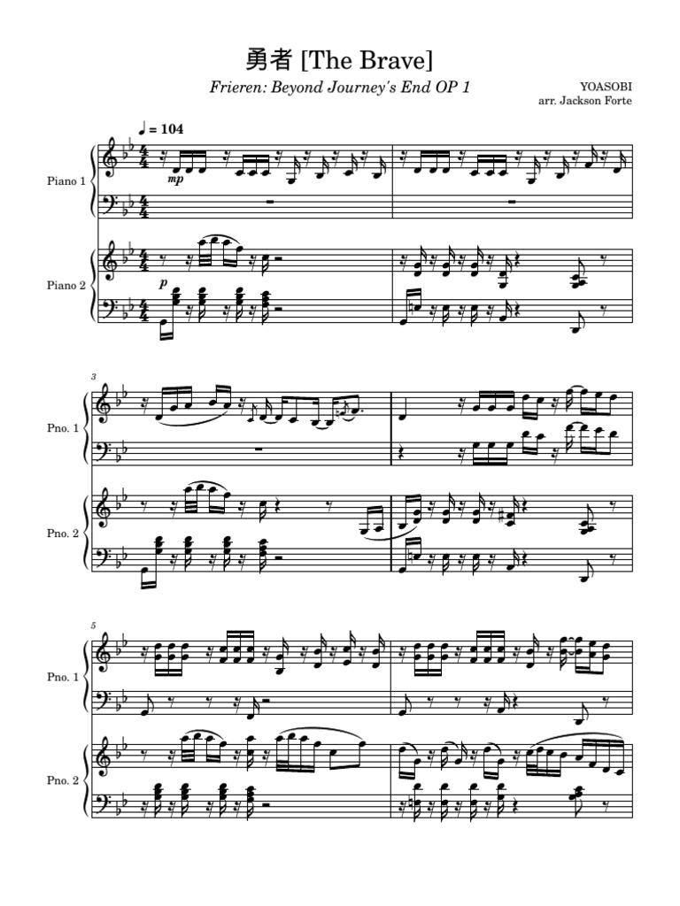 The Brave YOASOBI Frieren Beyond Journeys End Opening 1 | PDF