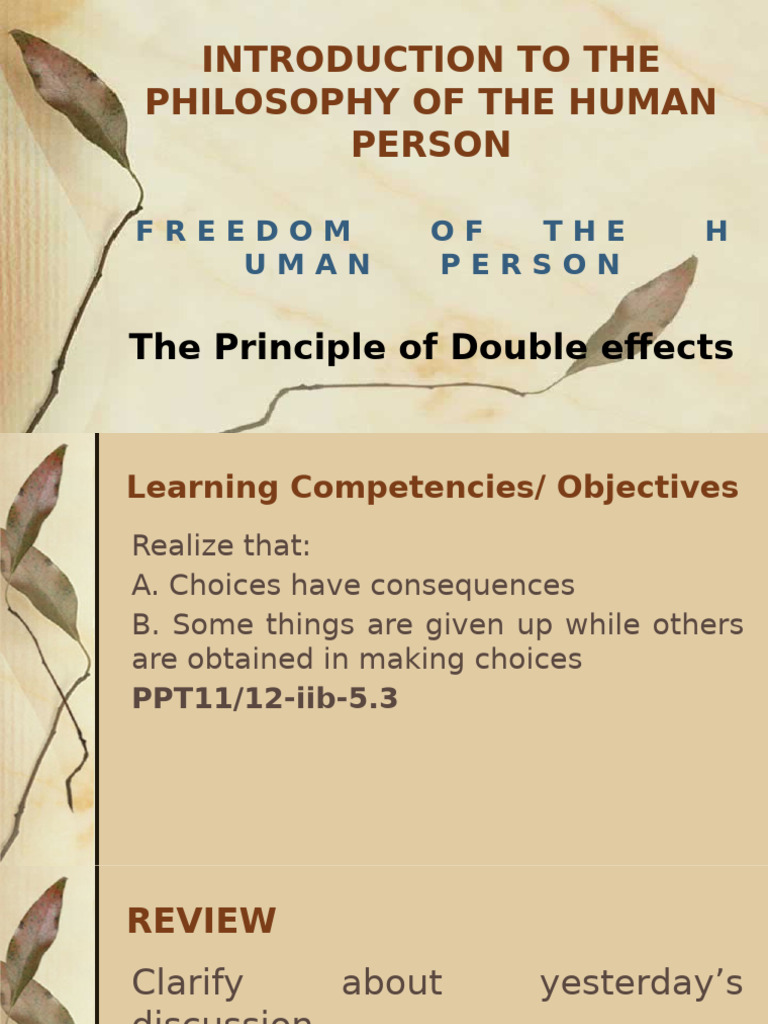 The Principle of Double Effects | PDF