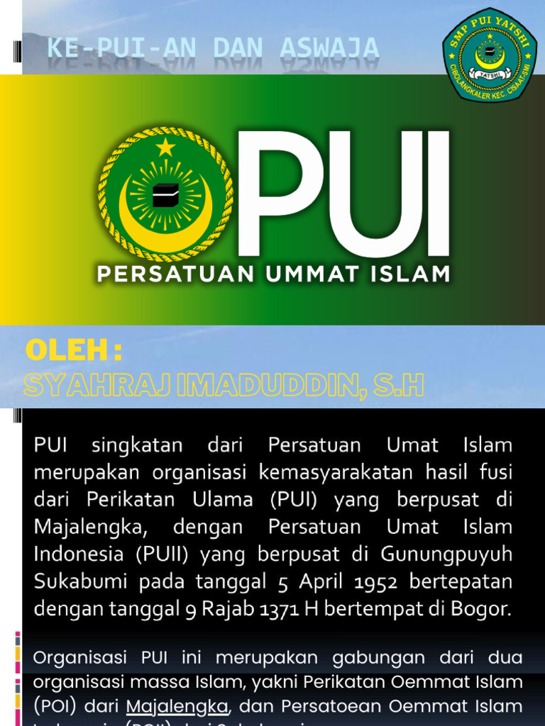 Sejarah Singkat Pui PDF | PDF