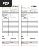 GATE PASS Template | PDF