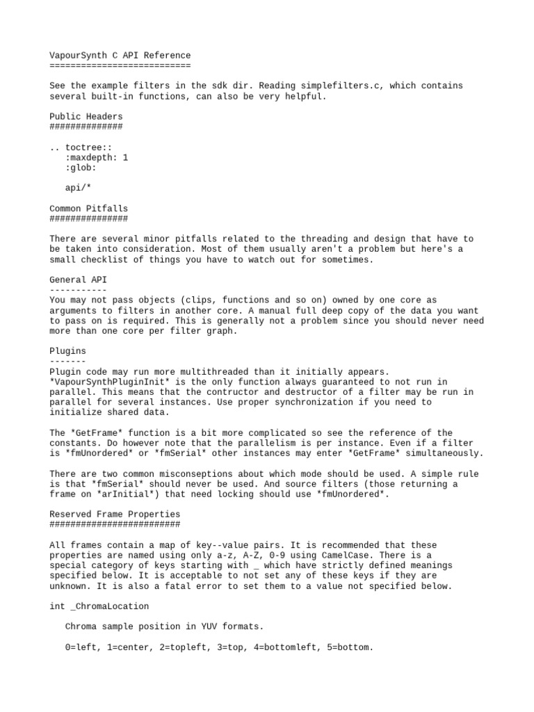 Apireference RST | PDF | Thread (Computing) | Computer Engineering