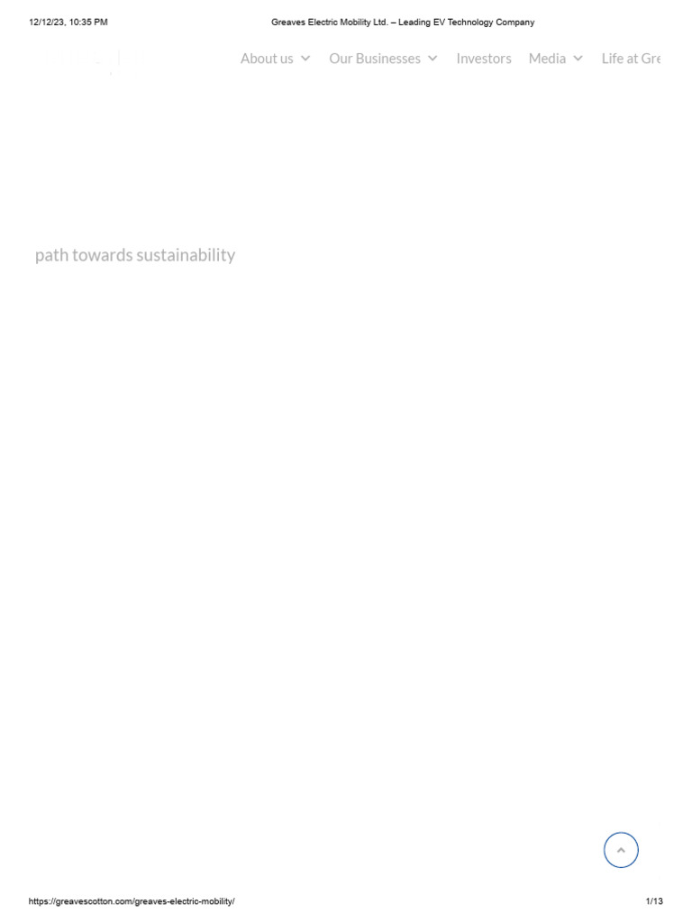 Greaves Electric Mobility Overview | PDF | Electric Vehicle | Low ...