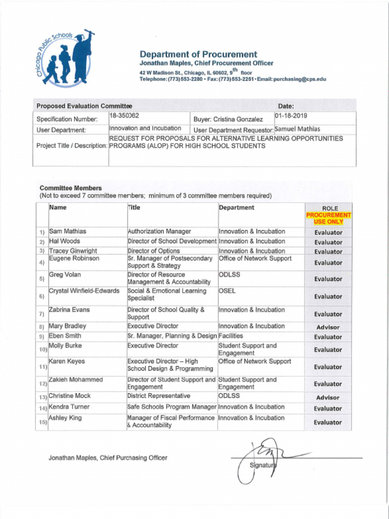 ALOP Evaluation Committee Approval Form | PDF