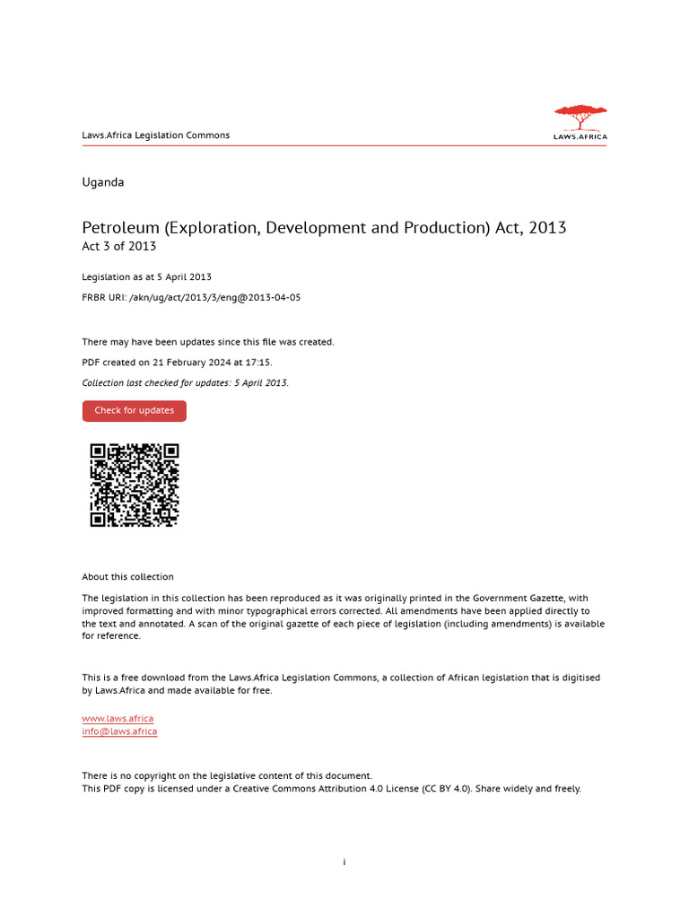 Petroleum (Exploration Development and Production) Act 2013 | PDF ...