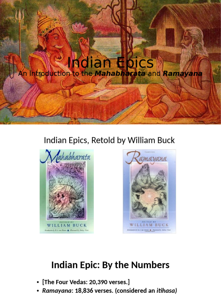 Overview of Indian Epics: Ramayana & Mahabharata | PDF | Rama | Mahabharata