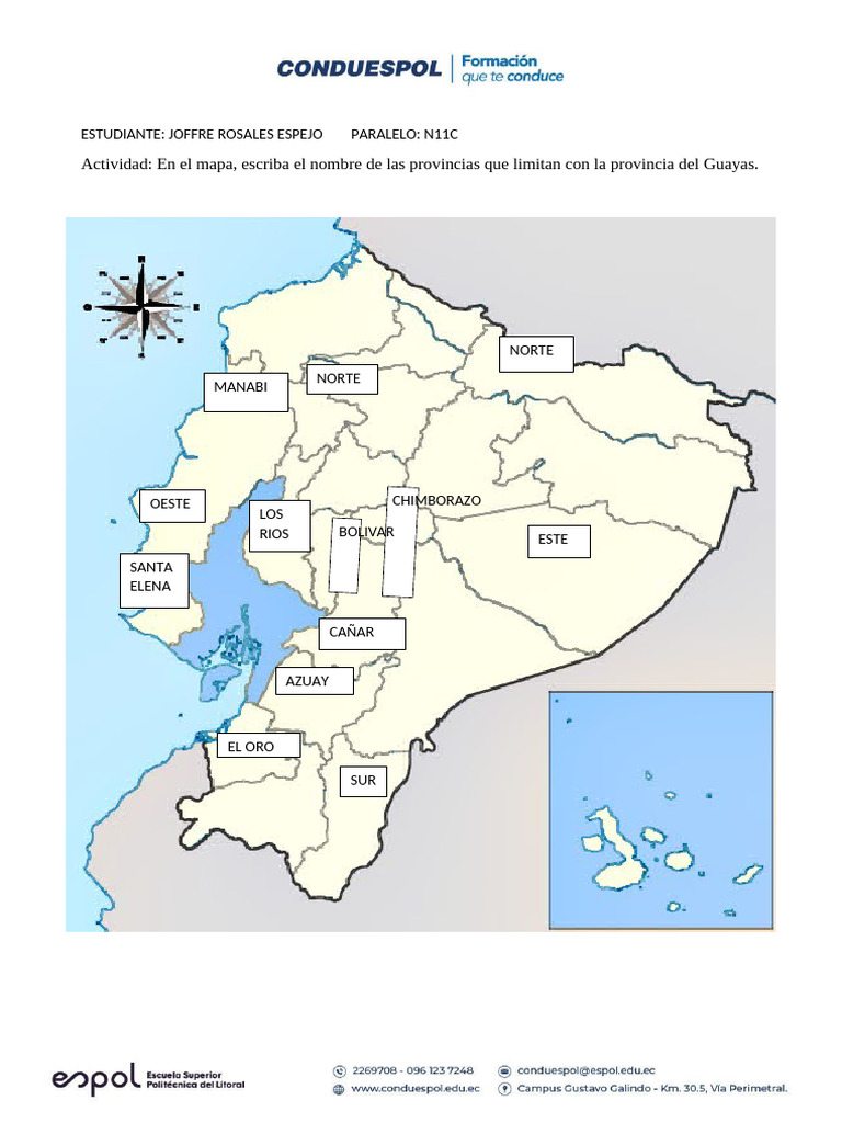 Mapa Político y Cantones del Guayas | PDF
