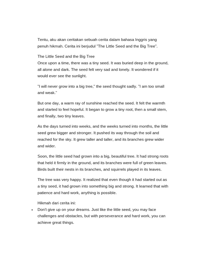 CERITA BAHASA INGGRIS | PDF