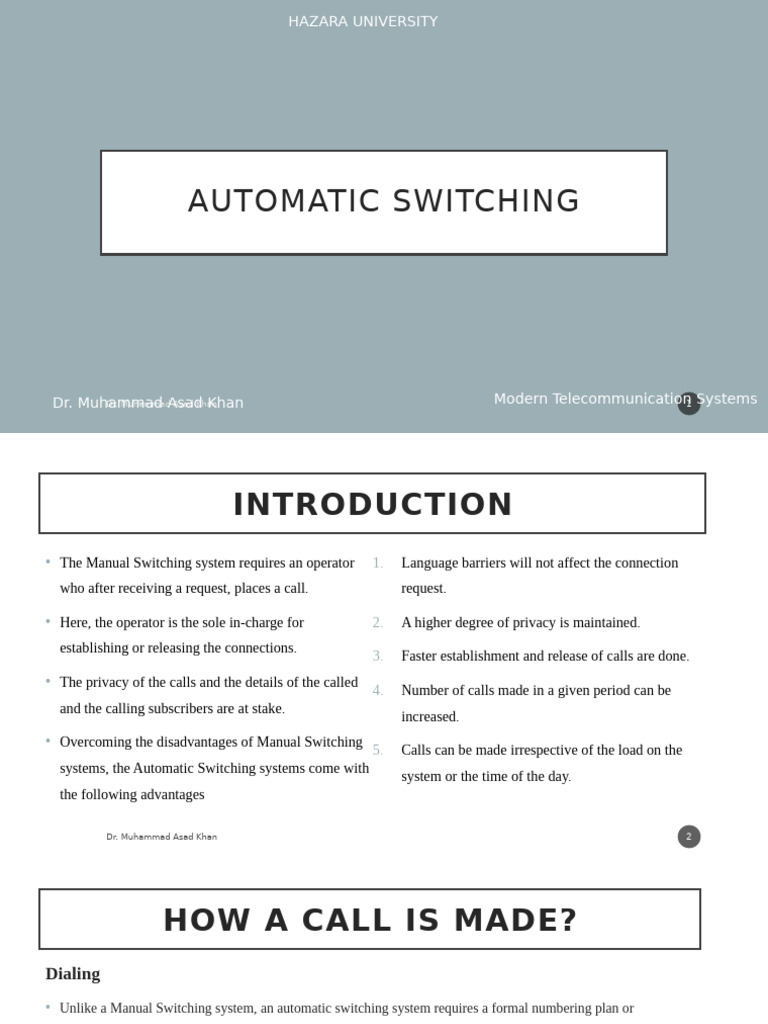 Automatic Switching | PDF | Telephone Exchange | Electronics