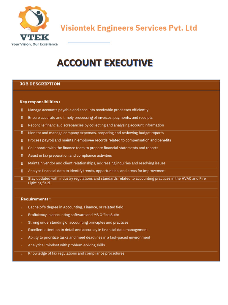 Accounting Job Responsibilities Overview | PDF